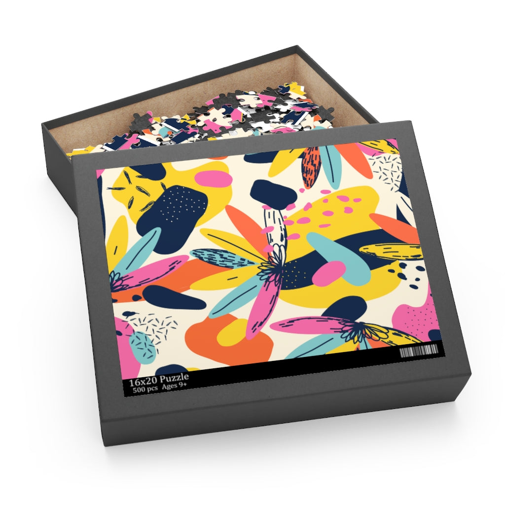 Collage - modern exotic jungle plants - jigsaw puzzle