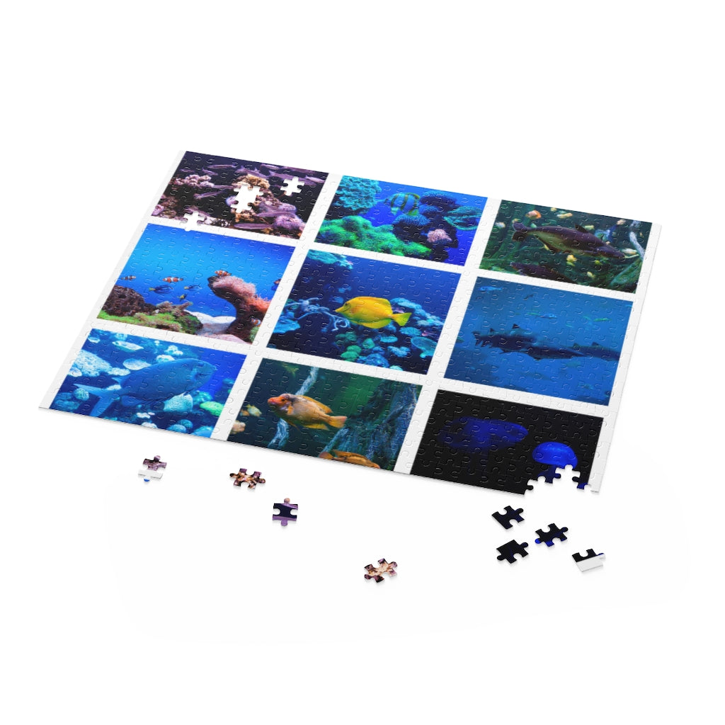 Underwater collage - tropical fishes - jigsaw puzzle