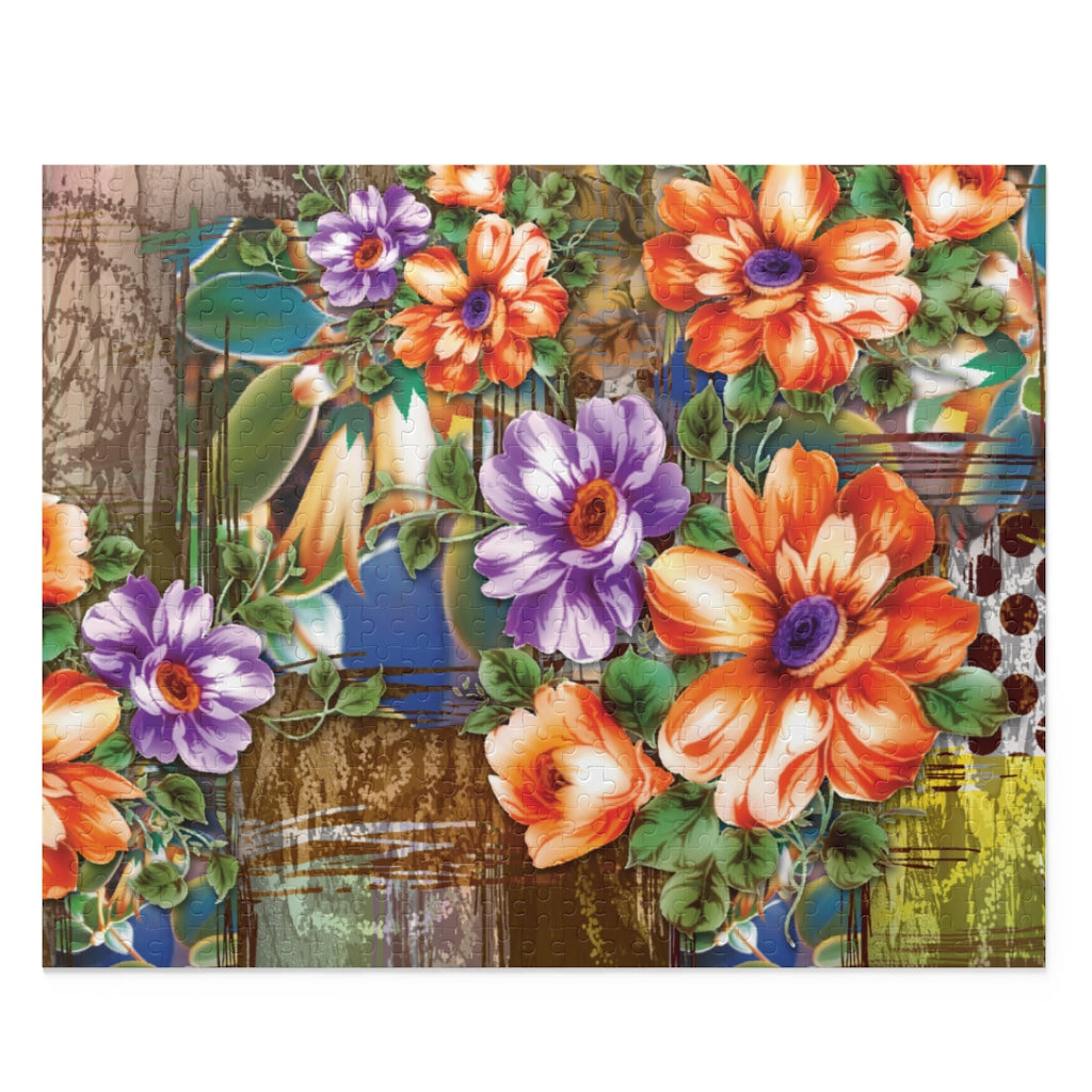 Colorful multi-effect textile design - jigsaw puzzle