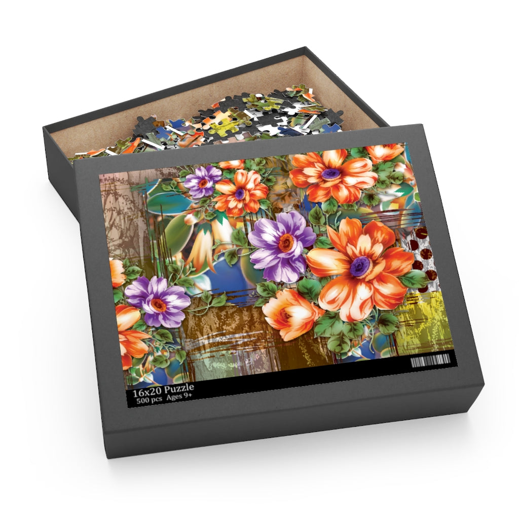 Colorful multi-effect textile design - jigsaw puzzle