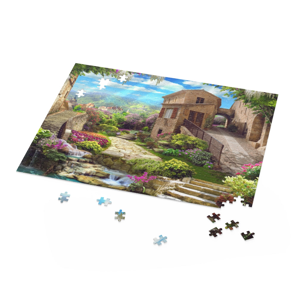 Collage - garden, flowers and waterfalls - jigsaw puzzle